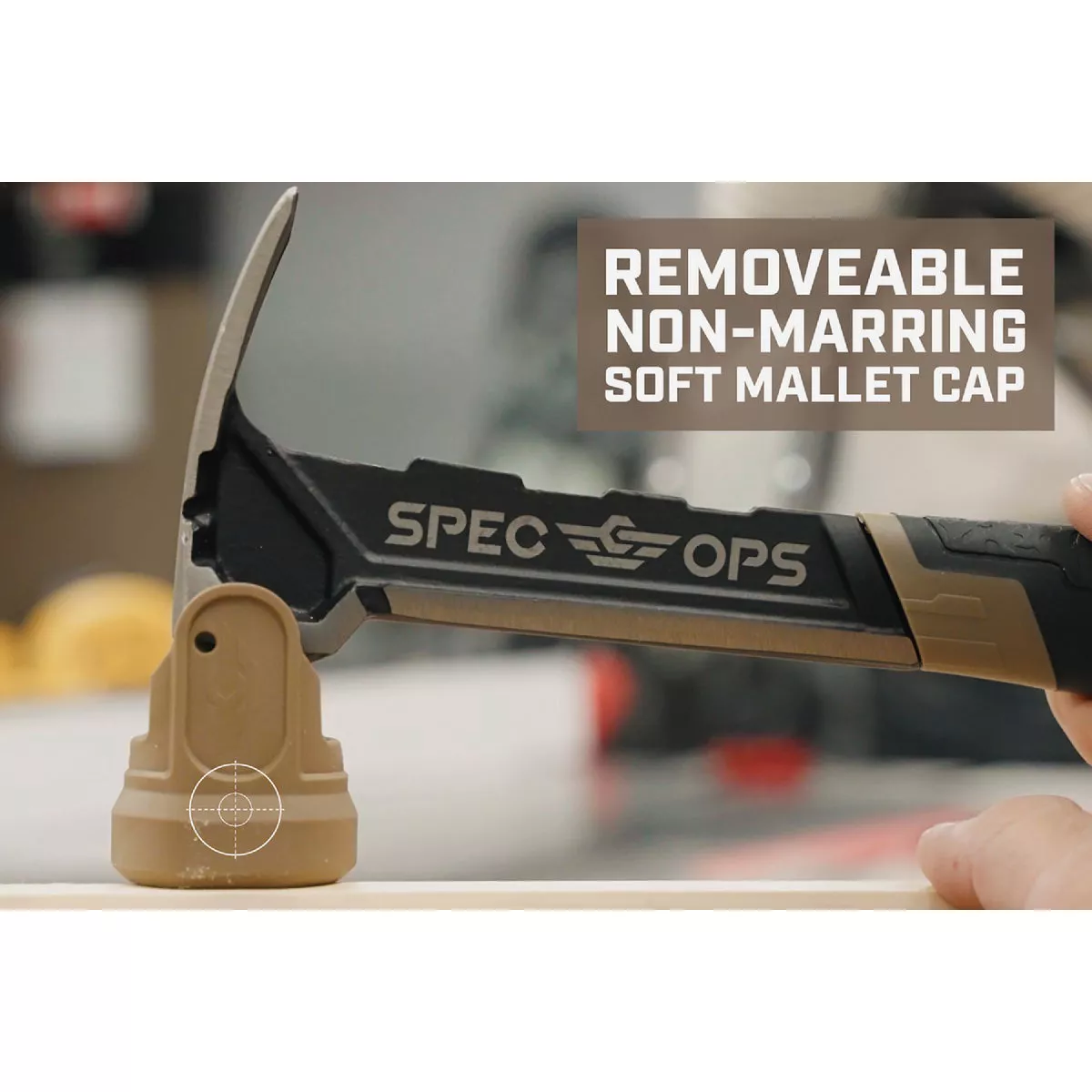 Spec Ops 22 Oz. Smooth-Face Rip Claw Framing Hammer with Soft Mallet ...