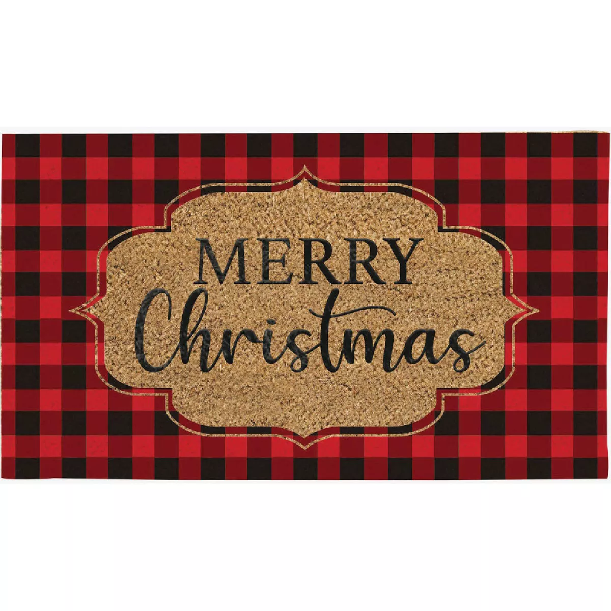 Evergreen Buffalo Check Christmas Coir Door Mat | True Value Hardware