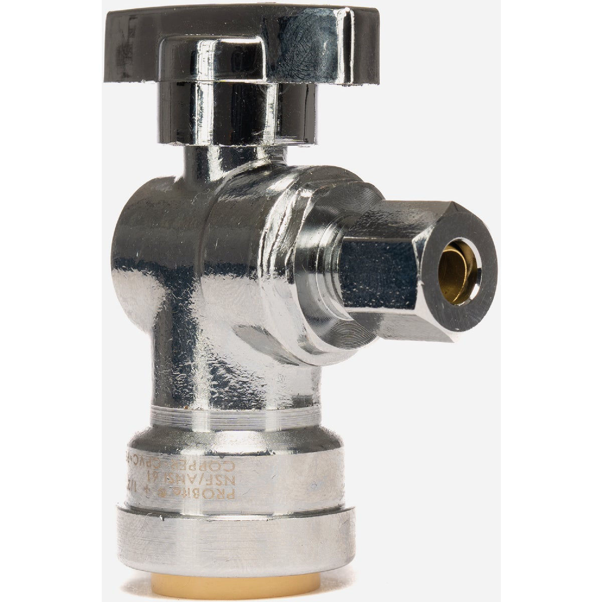 QuickFitting 1/2 In. Push-to-Connect x 1/4 In. OD Compression Chrome ...
