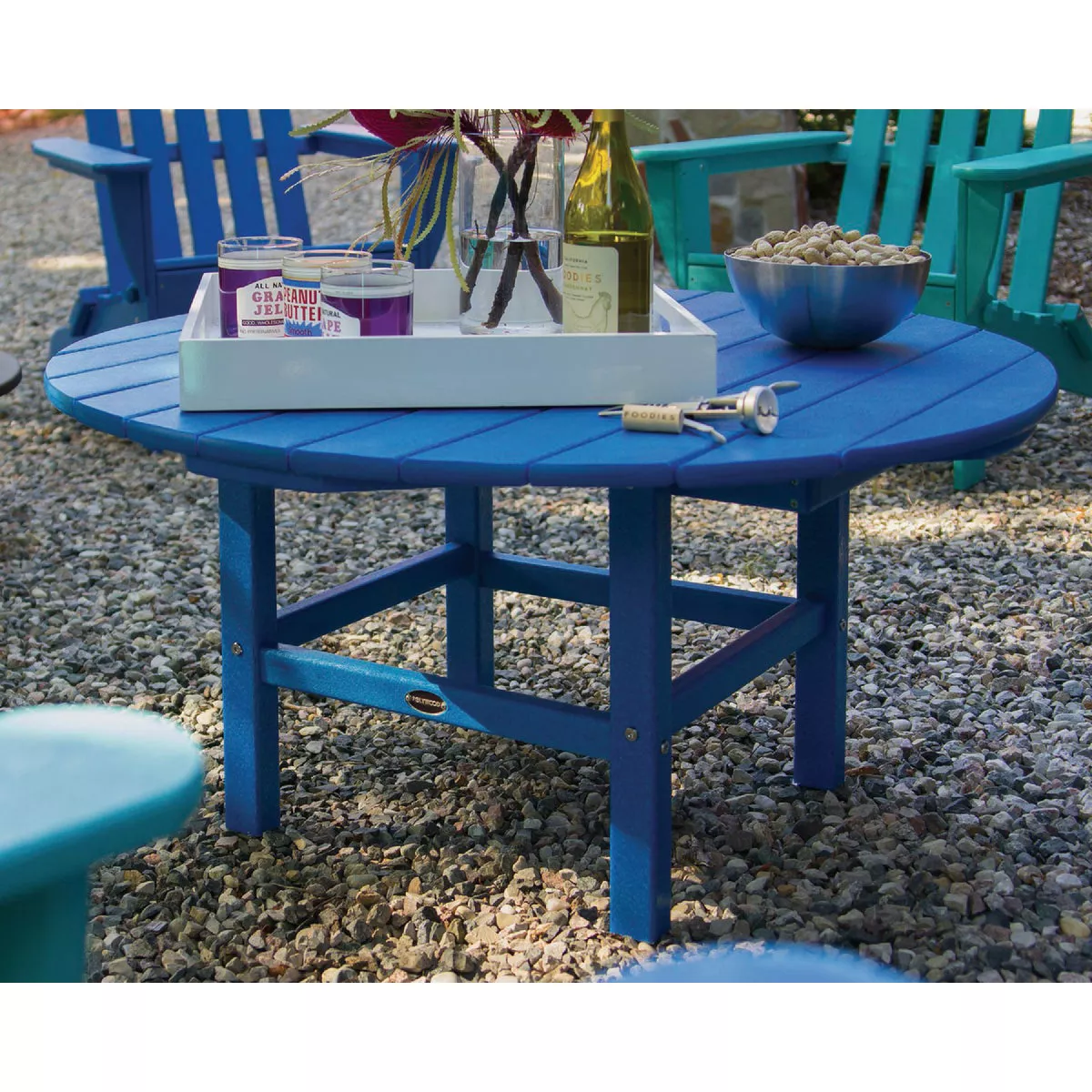 POLYWOOD 37 In. Round Conversation Table, White | True Value Hardware