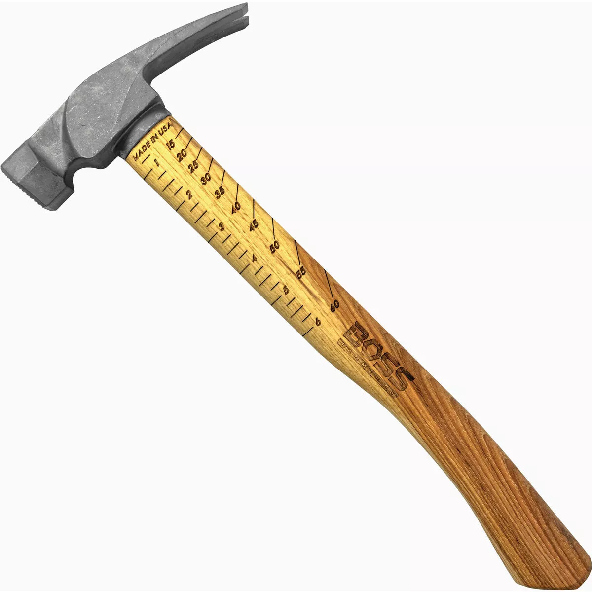 BOSS Hammer 16 Oz. Milled-Face Framing Hammer with Hickory Handle ...