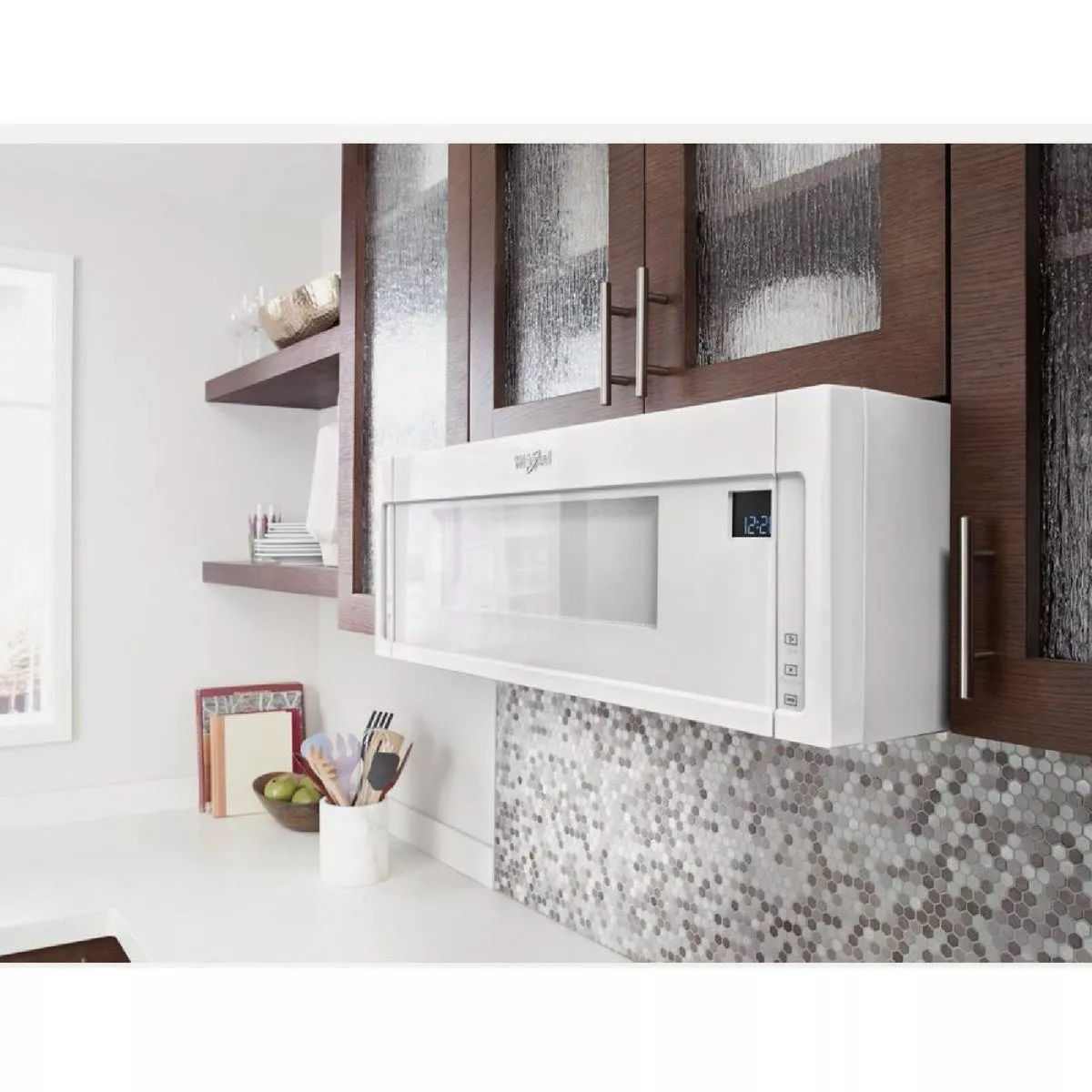 Whirlpool 1.1 Cu. Ft. Low Profile Microwave Hood Combination, White ...