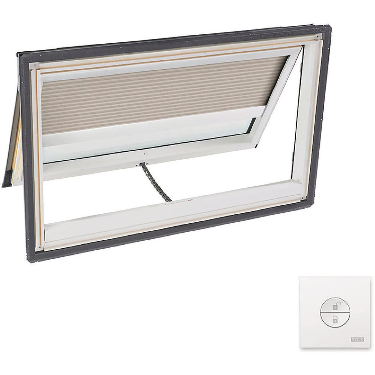 Velux 44-1/4 In. x 26-7/8 In. Solar Powered Venting Deck Mount Skylight ...