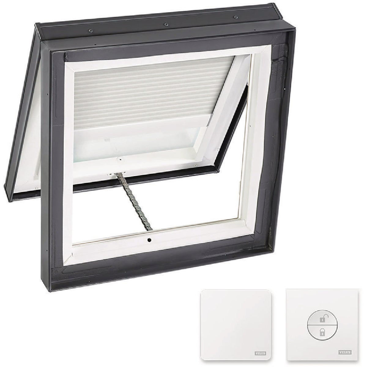 Velux 30-1/2 In. x 30-1/2 In. Manual Venting Curb Mount Skylight with ...