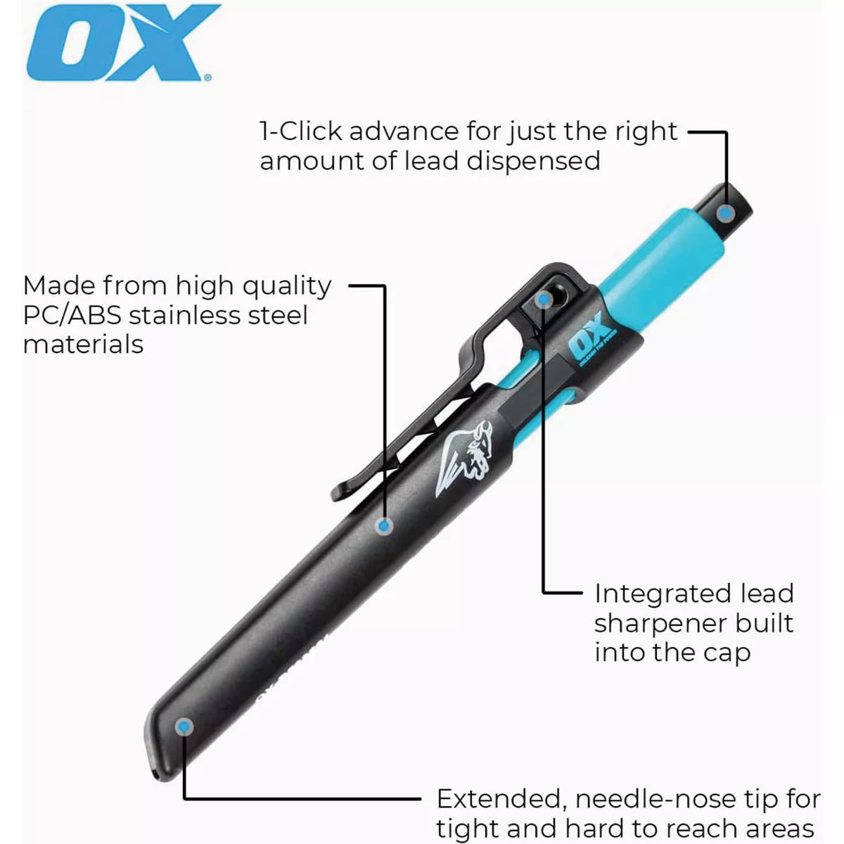 Ox Tuff Carbon Marking Pencil with (3) Leads | True Value Hardware