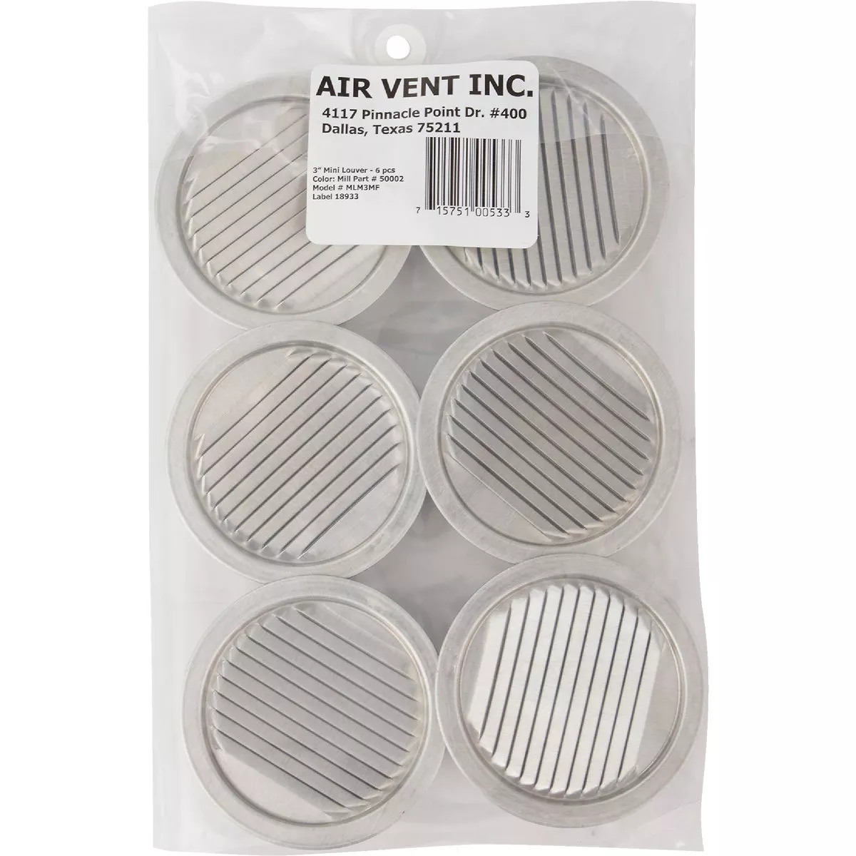 AirVent 3 In. Aluminum Mini Louver Soffit Vent (6 Count) | Do it Best