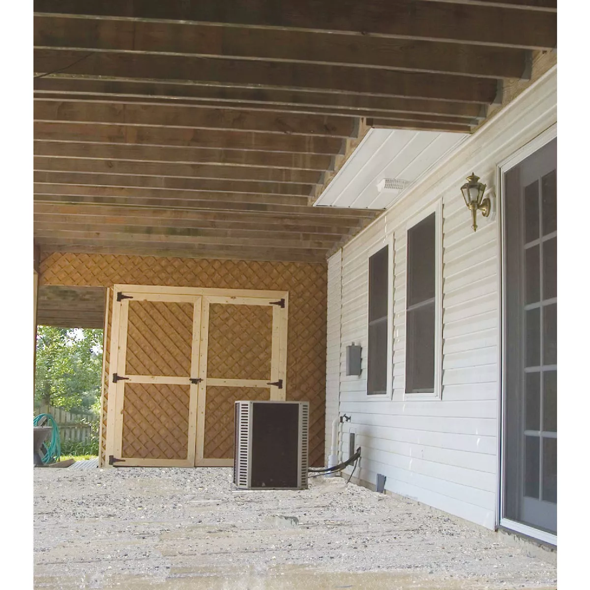 Tuftex Vinyl 26 In. x 10 Ft. Opaque Tan Square Wave Vinyl Corrugated ...