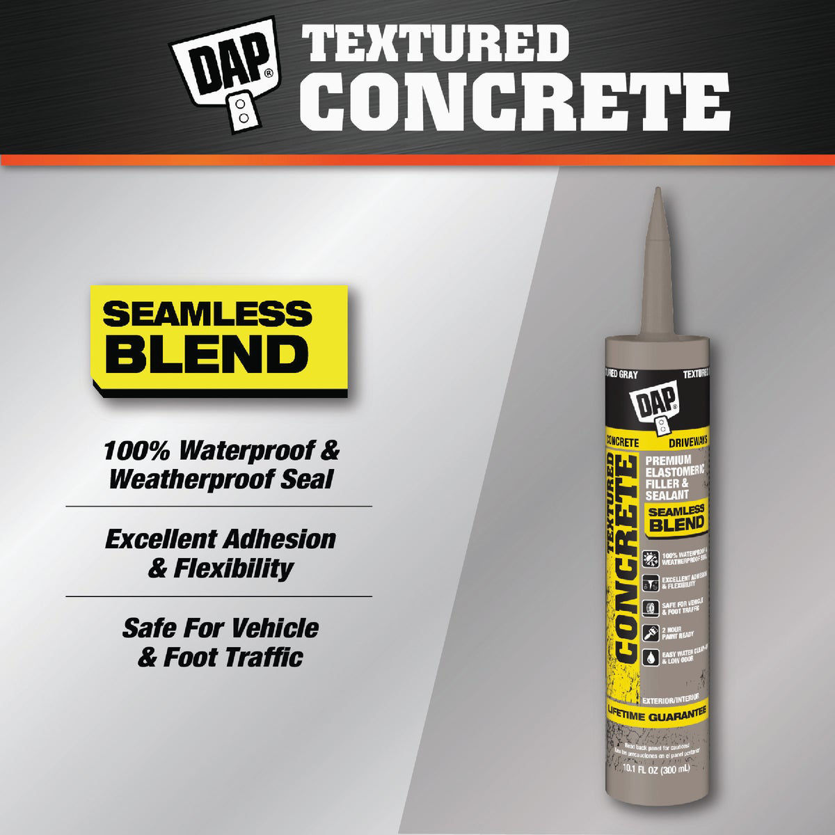 DAP 10.1 Oz. Textured Concrete Premium Elastomeric Latex Filler ...
