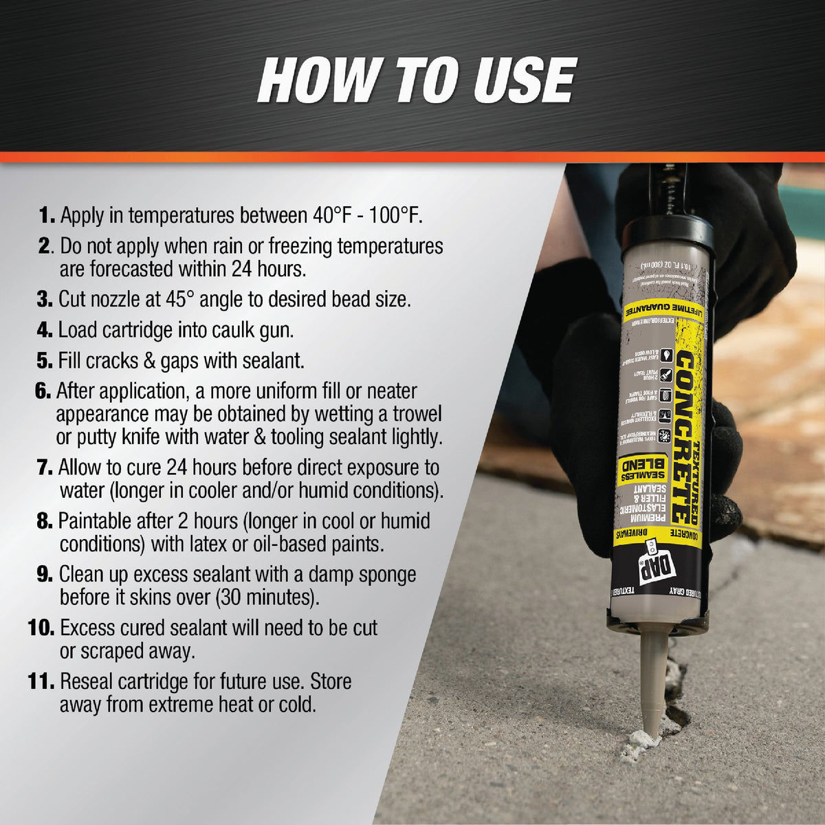 DAP 10.1 Oz. Textured Concrete Premium Elastomeric Latex Filler ...