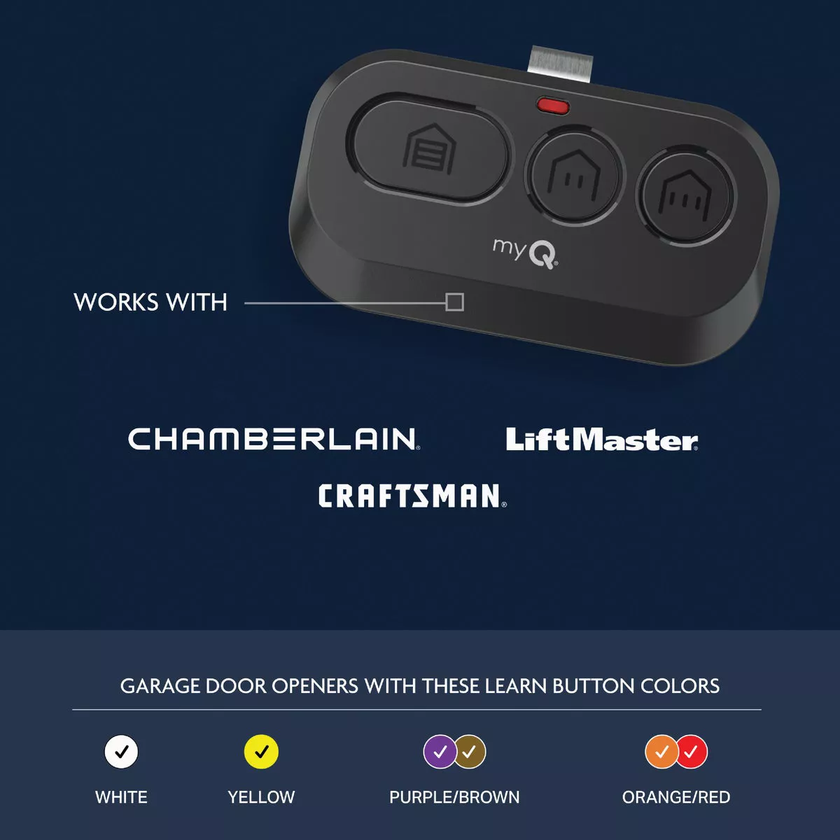 Chamberlain 3-Button Black Garage Door Remote | Do it Best
