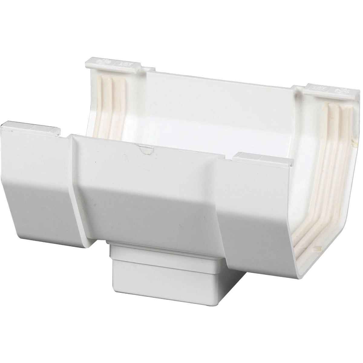 Amerimax 5 In. Center Drop Outlet for White Vinyl Contemporary Gutter ...