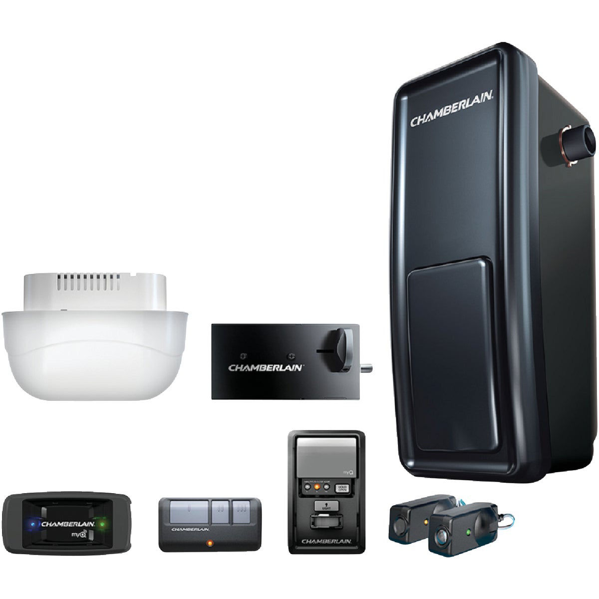 Chamberlain Wall Mounted Smartphone Controlled Ultra-Quiet Direct Drive ...