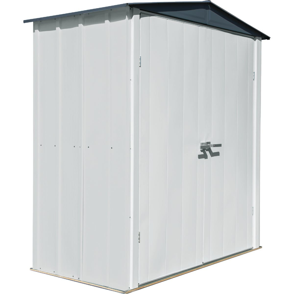 Arrow Spacemaker 6 Ft. x 3 Ft. Galvanized Steel Patio Shed, Flute Grey ...