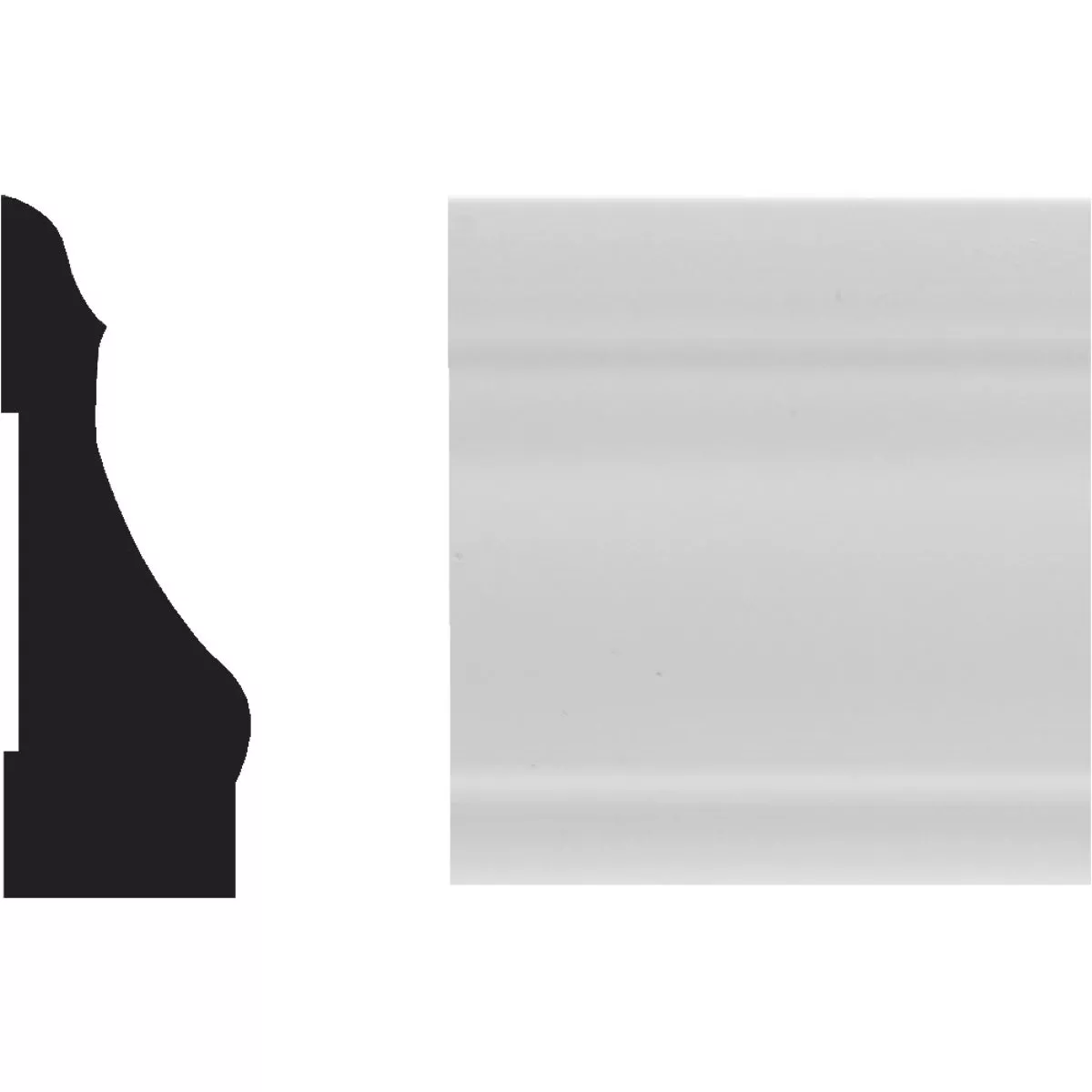 Royal 9/16 In. W. x 2-1/4 In. H. x 7 Ft. L. White PVC Colonial Casing ...