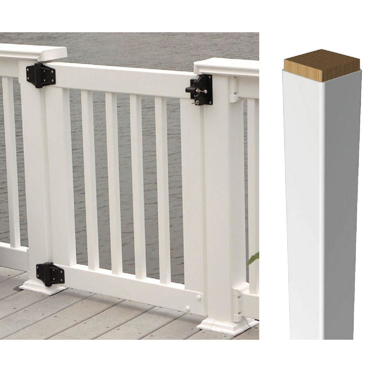 RDI Crossover Product 4 In. W x 4 In. H x 45 In. L White Vinyl Post ...