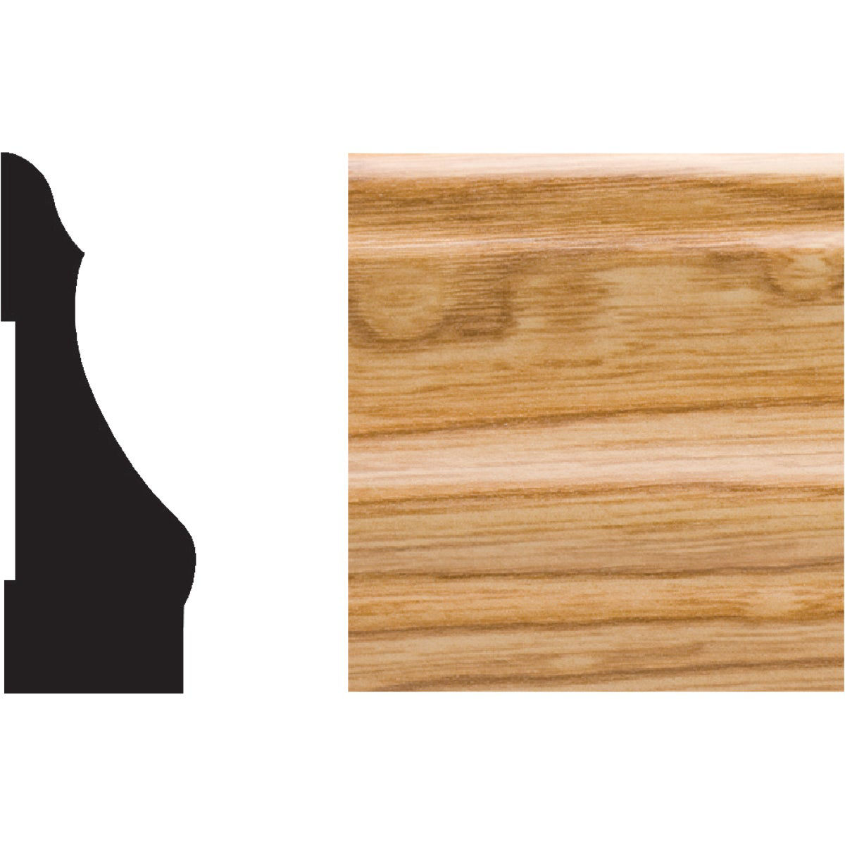 Royal 9/16 In. W. x 2-1/4 In. H. x 7 Ft. L. Imperial Oak PVC Interior ...