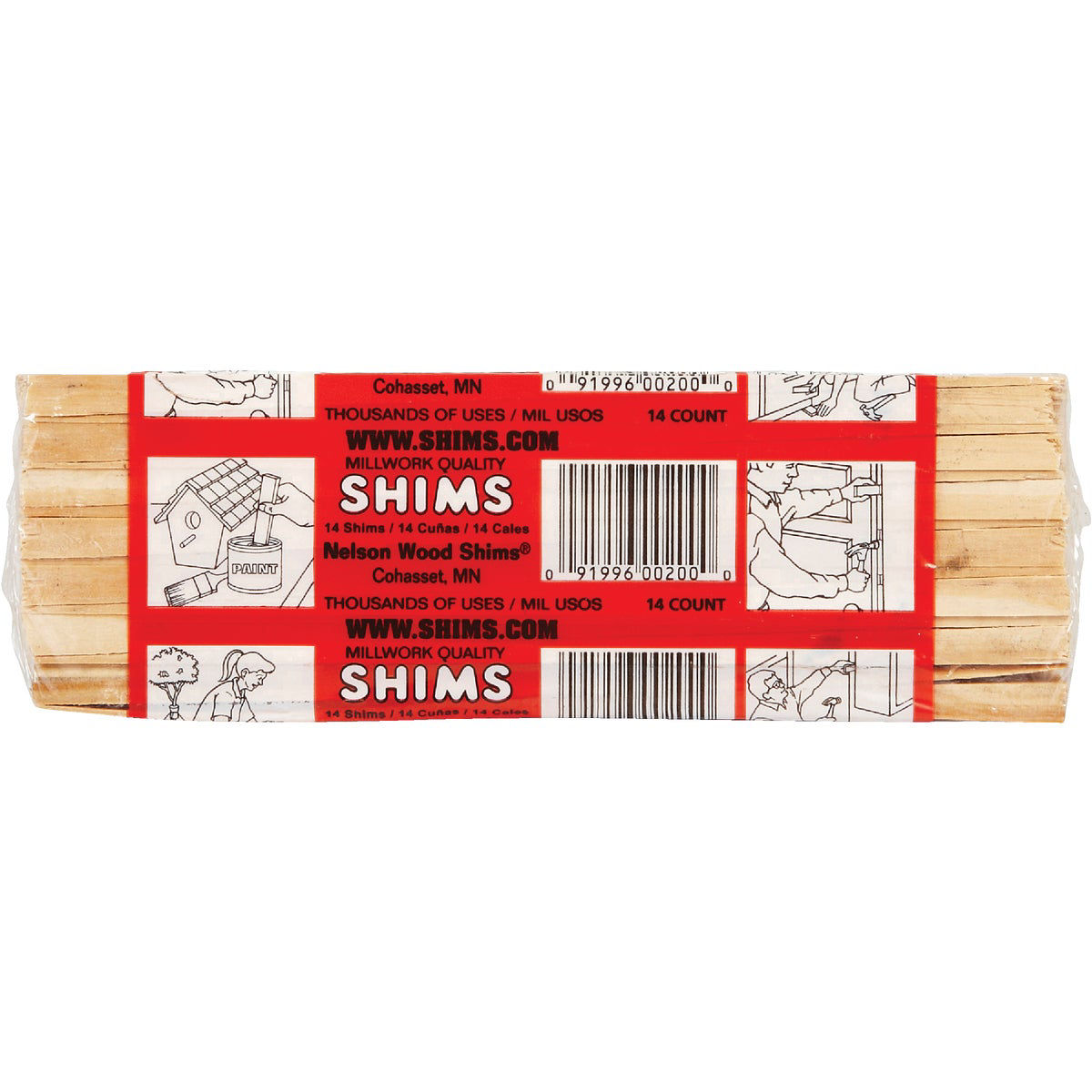 Nelson Wood Shims 8 In. L Wood Shim (12-Count) | Do it Best