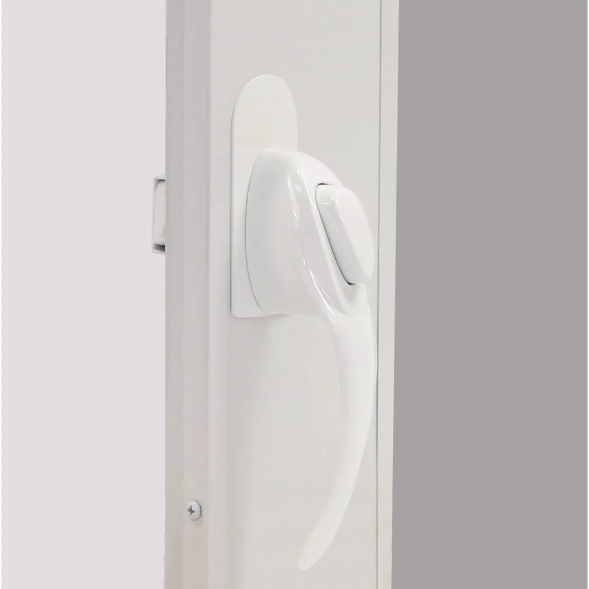 Larson Euro White Push Button Door Latch | Do it Best