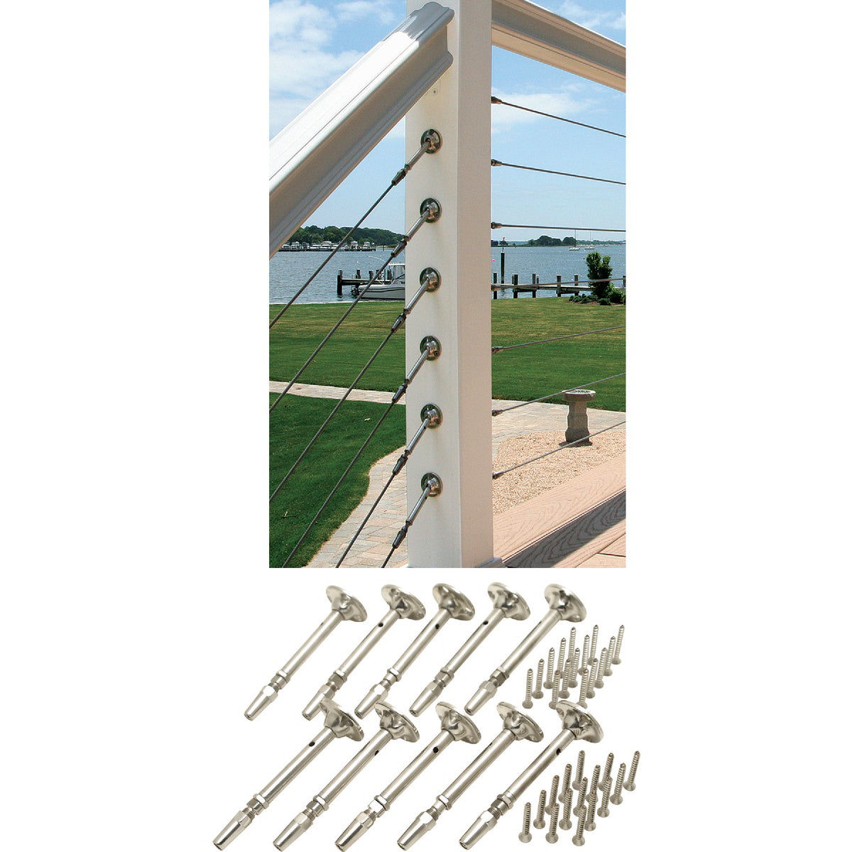 Atlantis Rail System RailEasy 5/32 In. Dia. Stainless Steel Cable ...