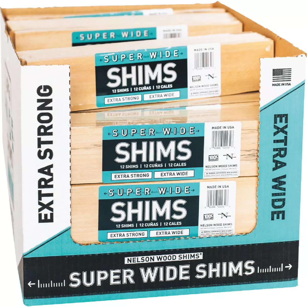 Nelson Wood Shims 12 In. L. Super Wide Shims (12-Count) | Do it Best