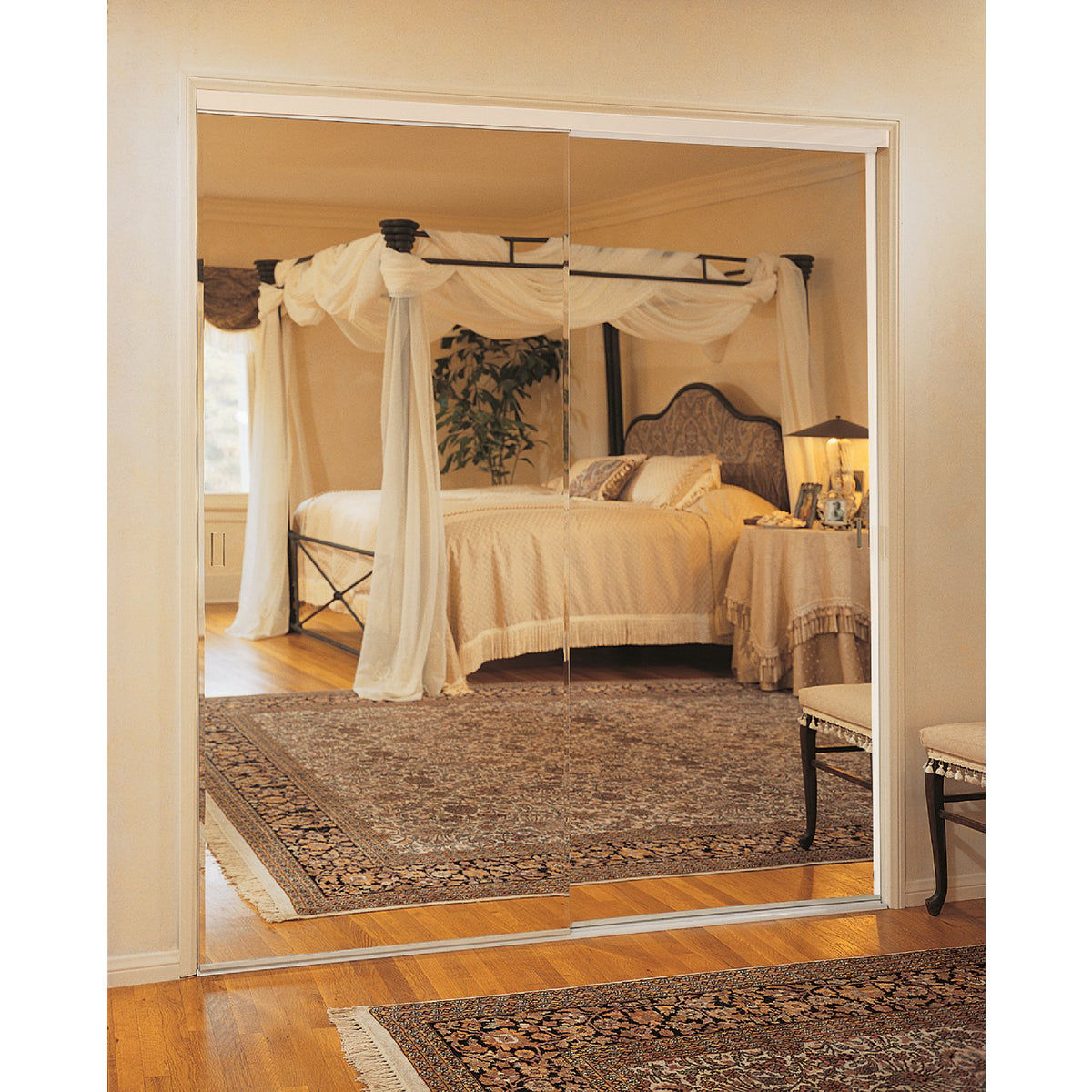 Erias 325 Series 47 In. W. x 80-1/2 In. H. Steel Frameless Mirrored ...