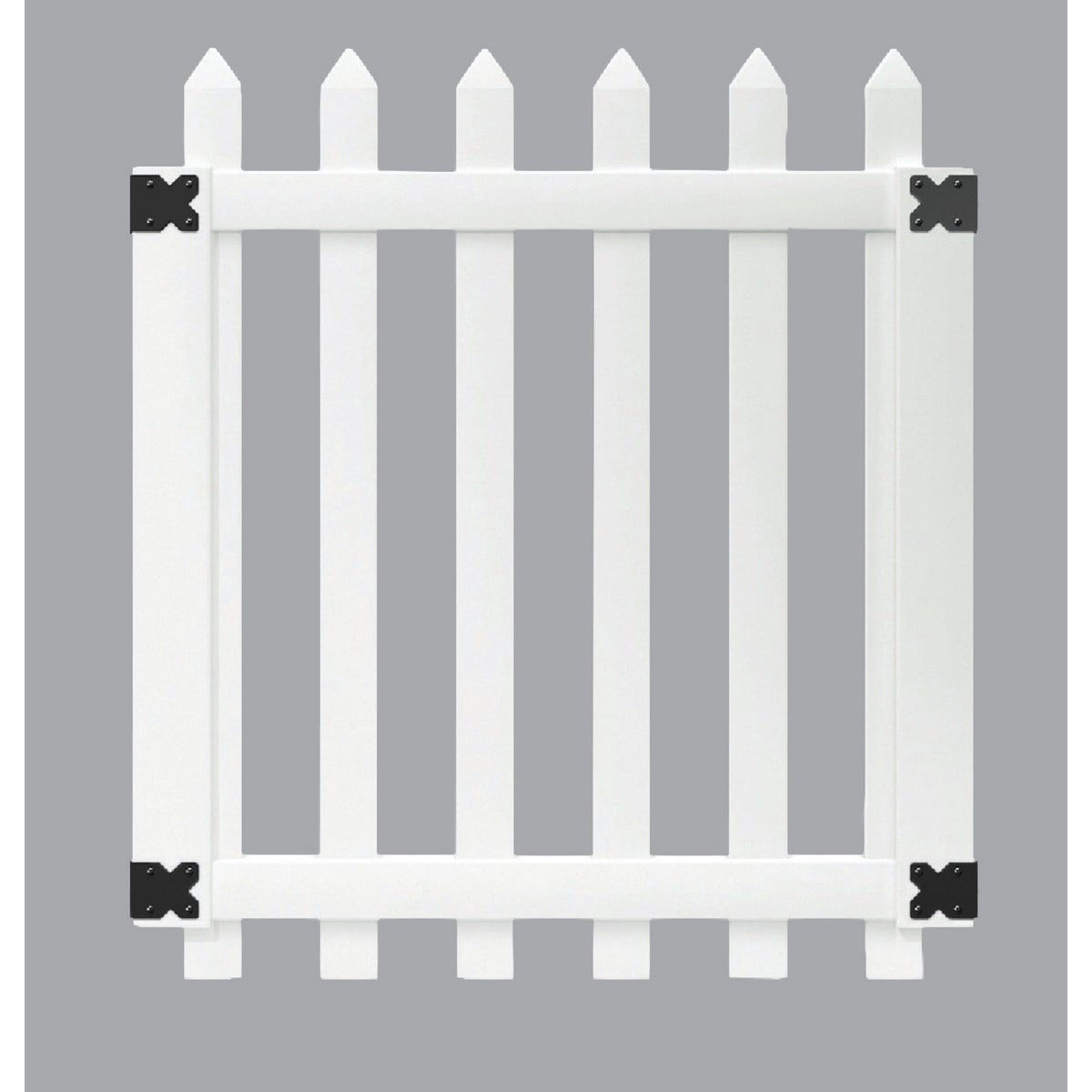 Outdoor Essentials 41-1/2 In. W. x 4 Ft. H. Spaced White Vinyl Picket ...