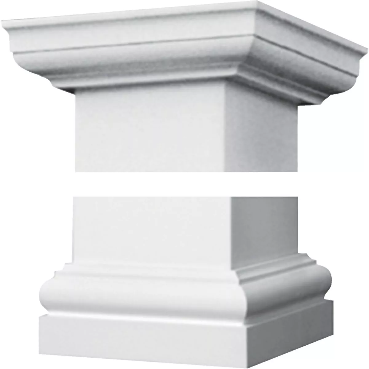 Crown Column Tuscan 8 In. Unfinished Plastic Cap/Base Set | True Value ...