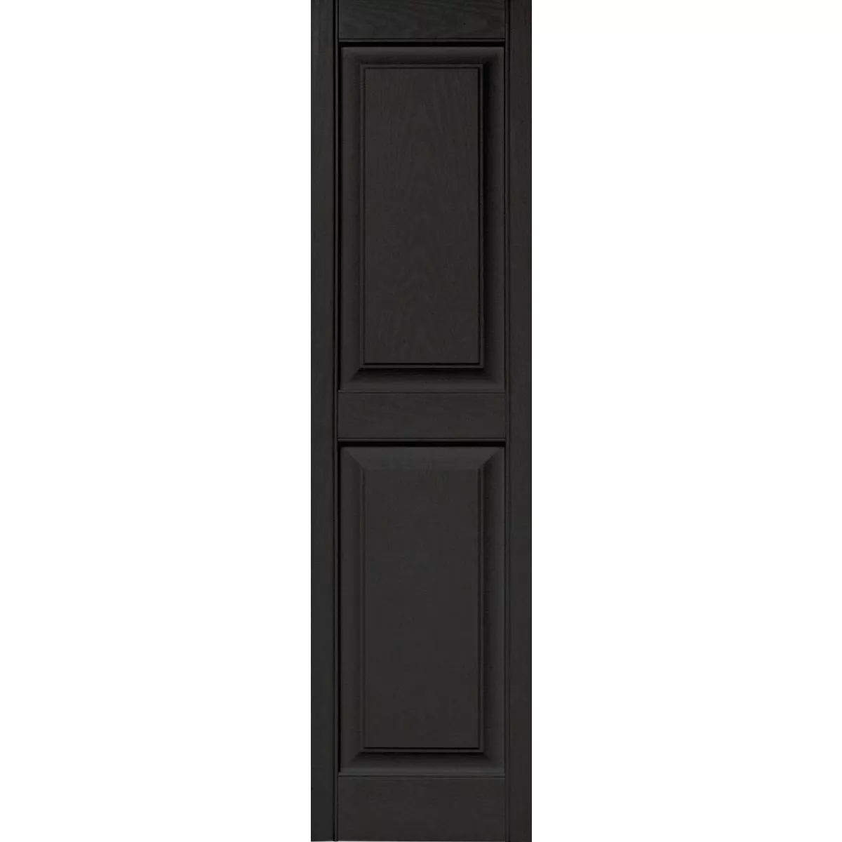 Builders Edge 15 in. x 55 in. Black Panel Shutter, (2-Pack) | True ...