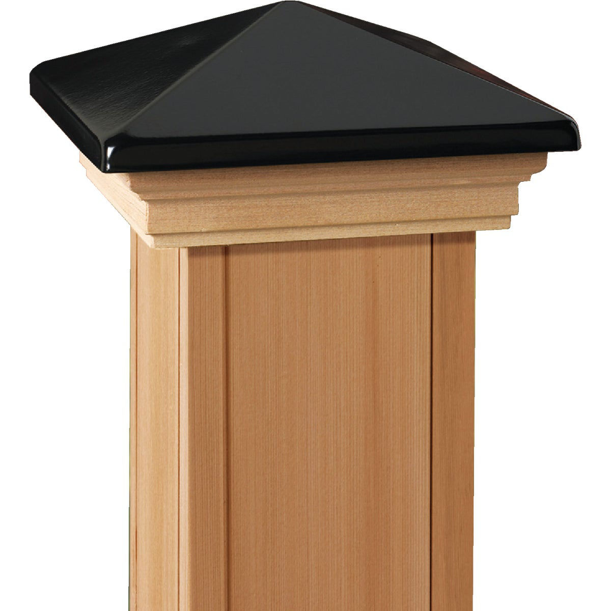 Deckorators 6 In. x 6 In. Plastic Top, Cedar Base Press-On Post Cap ...
