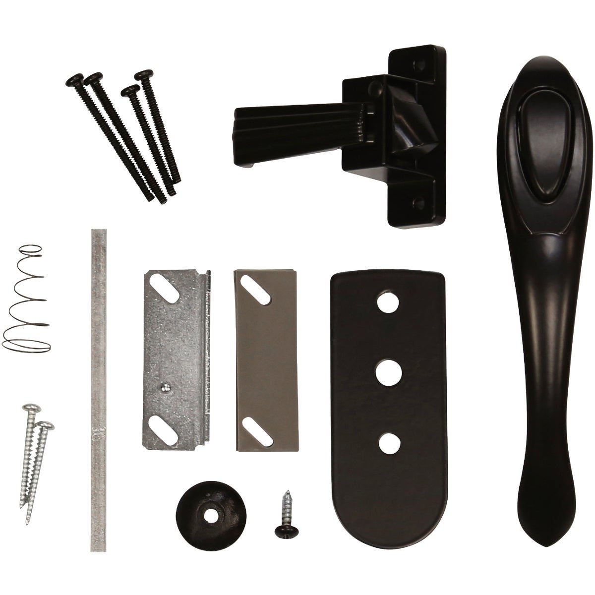 Larson Euro Black Push Button Door Latch | Do it Best