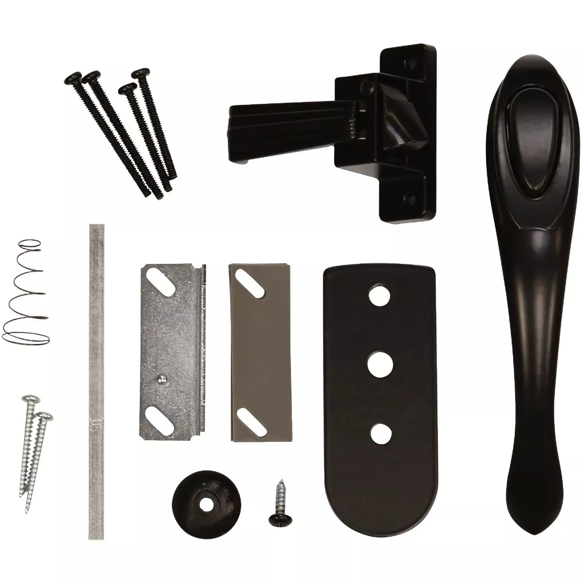 Larson Euro Black Push Button Door Latch | Do it Best