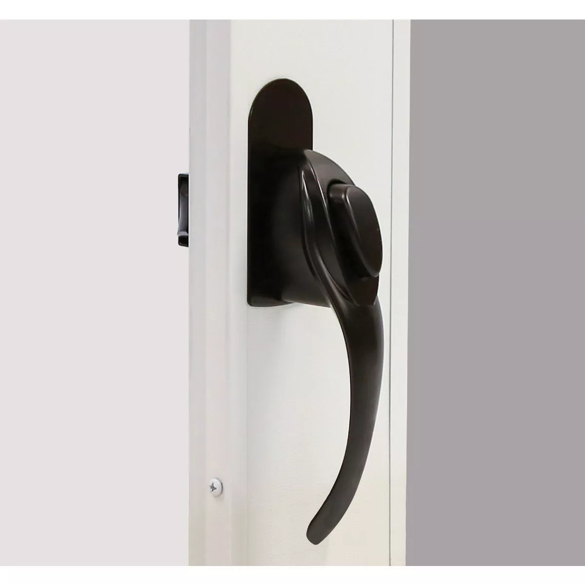 Larson Euro Black Push Button Door Latch | Do it Best