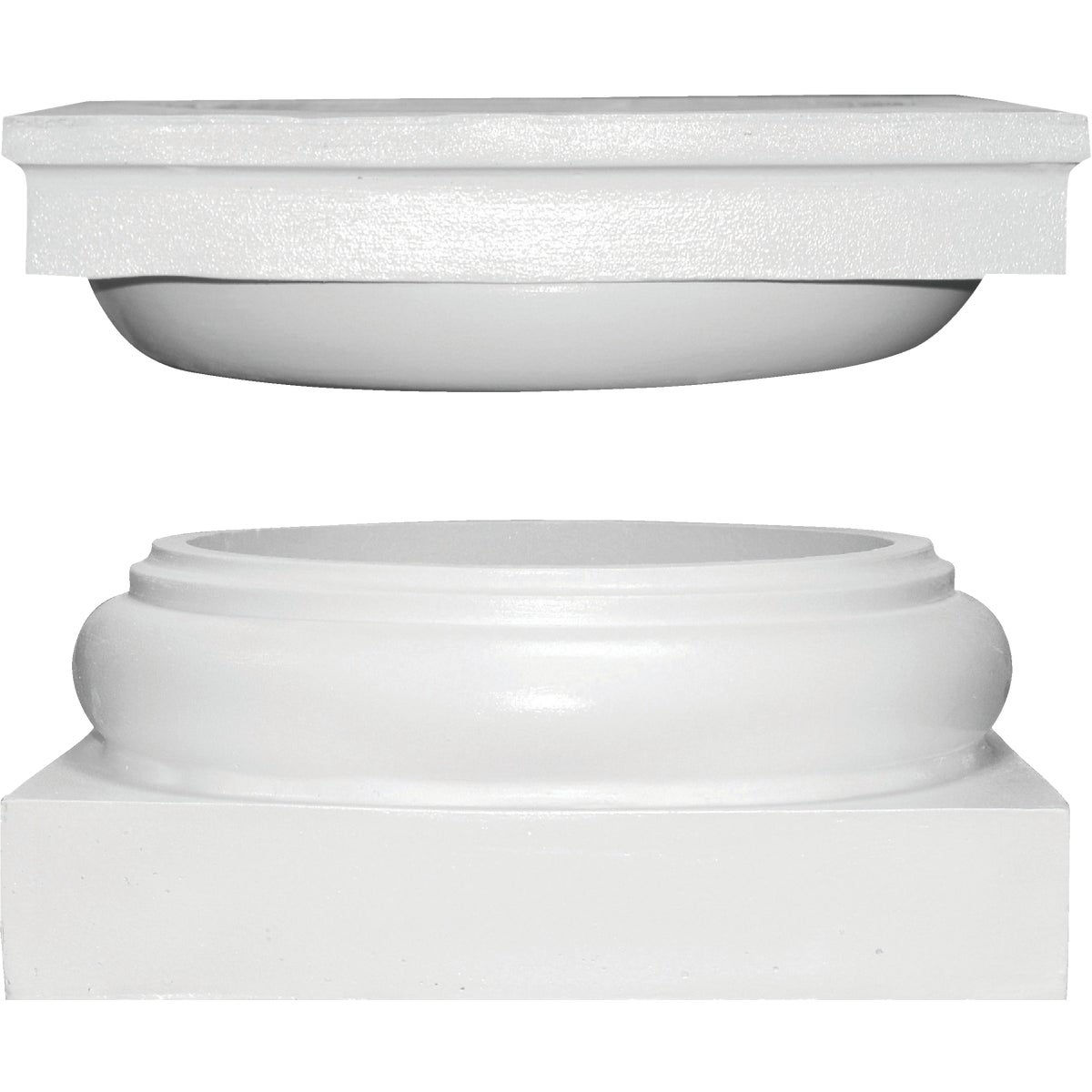 Crown Column Cap 9-1/2 In., Base 10-3/8 In. Unfinished Plastic Round ... Crown Column Cap 9-1/2 In., Base 10-3/8 In. Unfinished Plastic Round ...