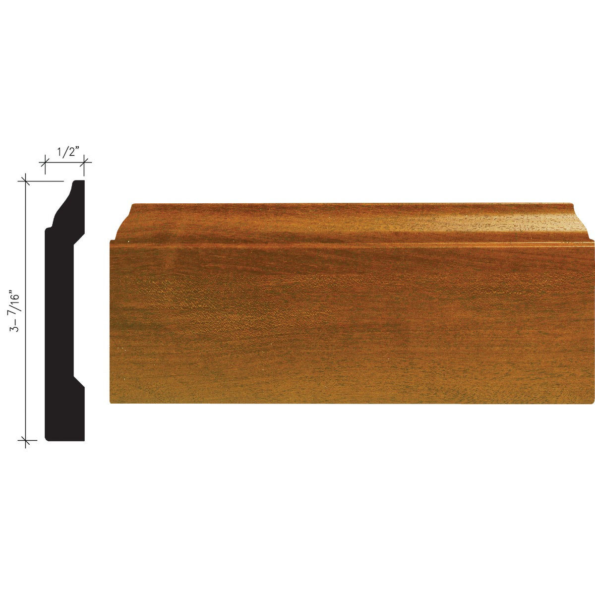 Inteplast Building Products 1/2 In. W. x 3-7/16 In. H. x 8 Ft. L ...