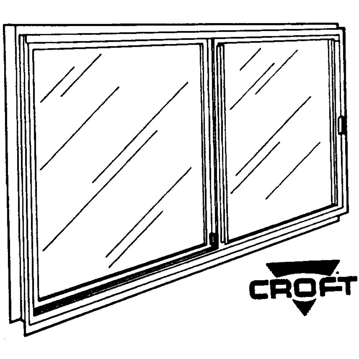 Croft Series 70 46 In. W. x 22 In. H. White Aluminum Single Glazed ...