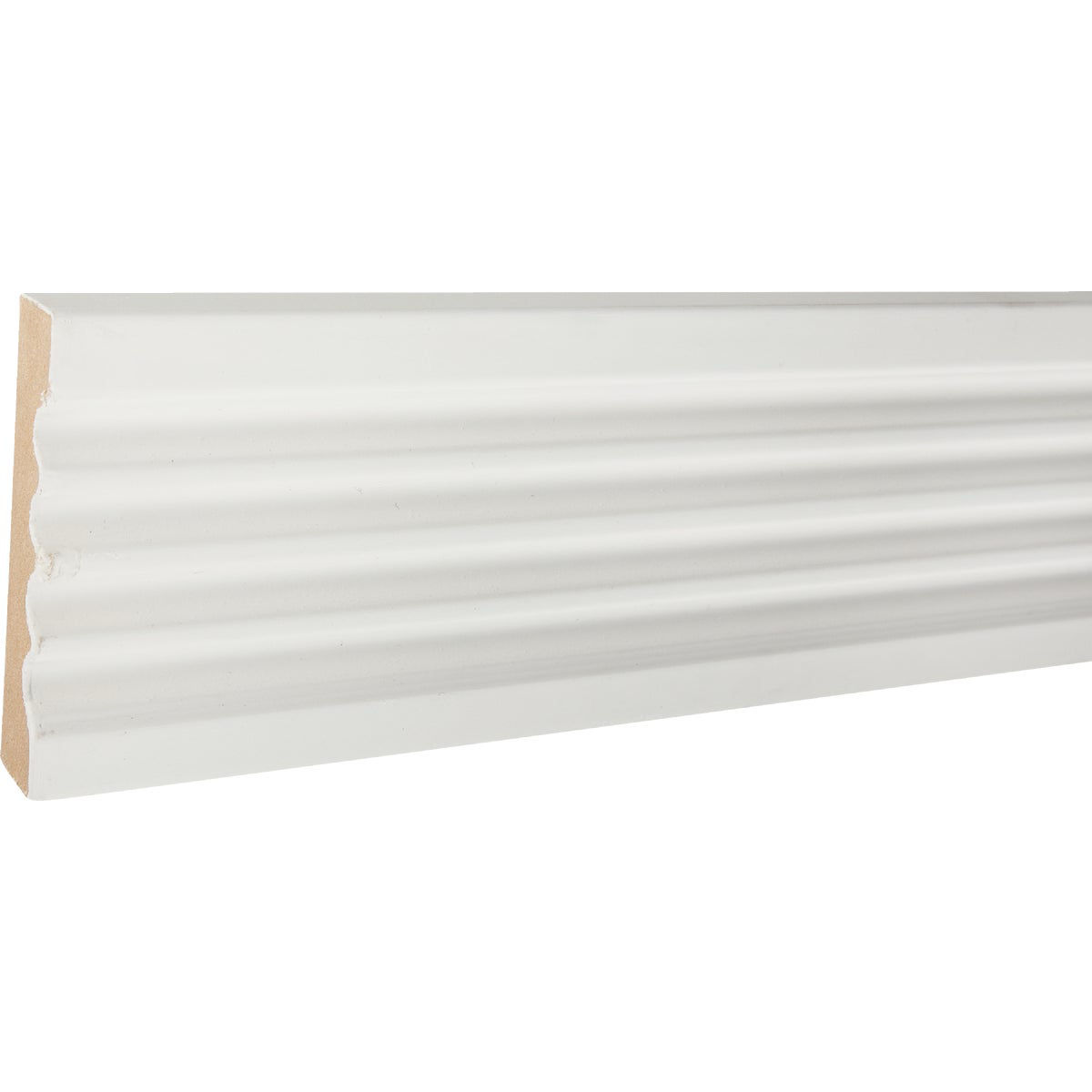 House of Fara 3/4 In. W. x 3 In. H. x 8 Ft. L. White MDF Fluted Casing ...