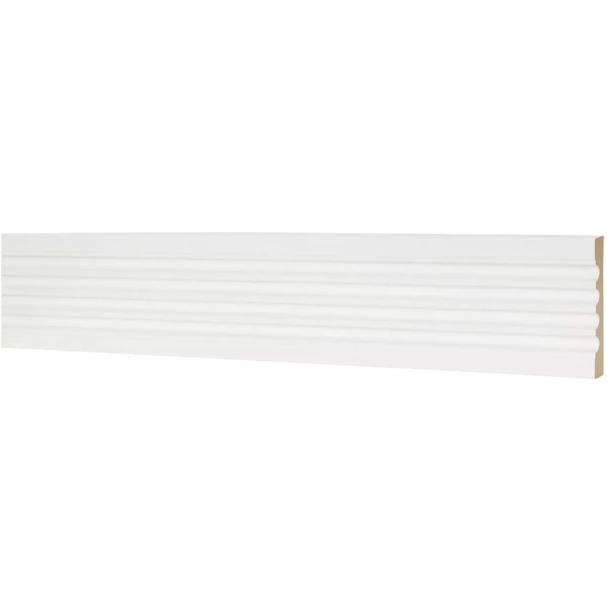 House of Fara 3/4 In. W. x 5-1/4 In. H. x 8 Ft. L. White MDF Fluted ...