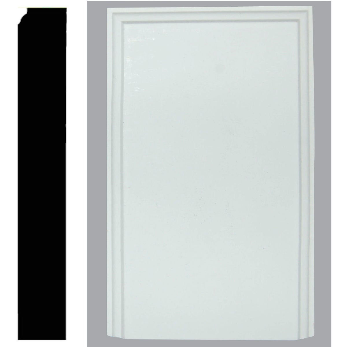 House of Fara 7/8 In. W. x 3-1/2 In. H. x 6 In. L. White MDF Plinth ...