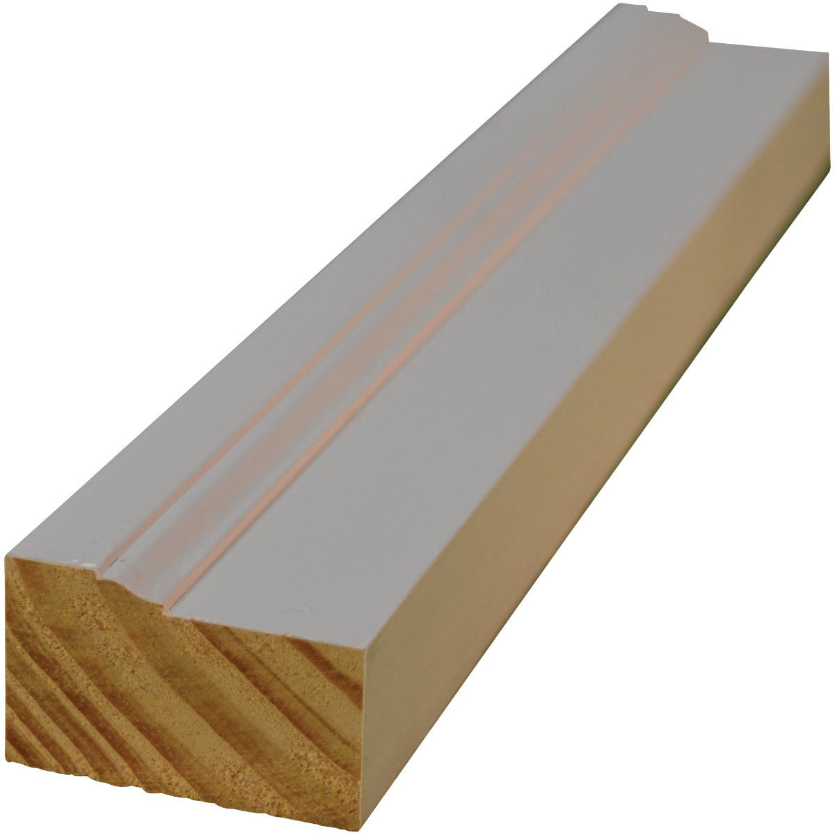 Alexandria Moulding 2 In. x 7 Ft. White Finger Joint Pine Brick Molding ...