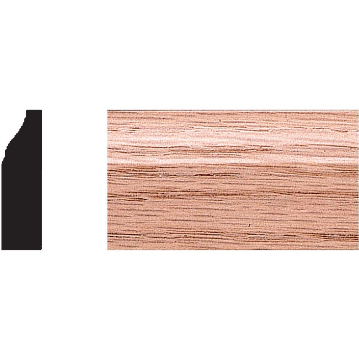 House of Fara 3/8 In. W.x 1-1/4 In. H. x 7 Ft. L. Solid Red Oak ...