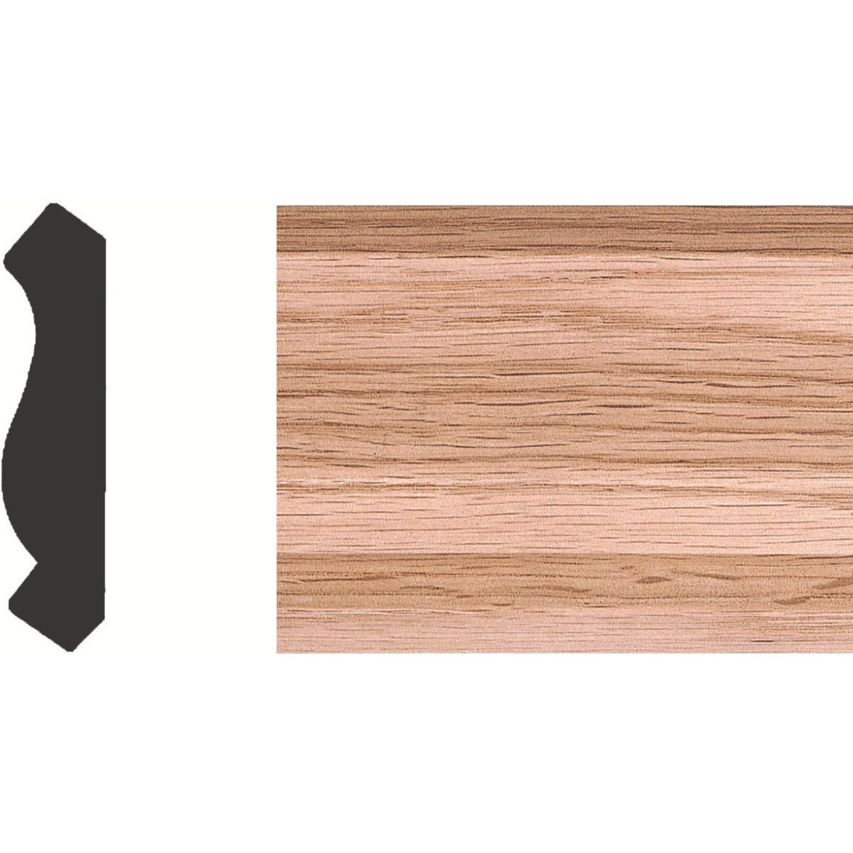 House of Fara 3/4 In. W. x 1-3/4 In. H. x 8 Ft. L. Solid Red Oak Crown ...