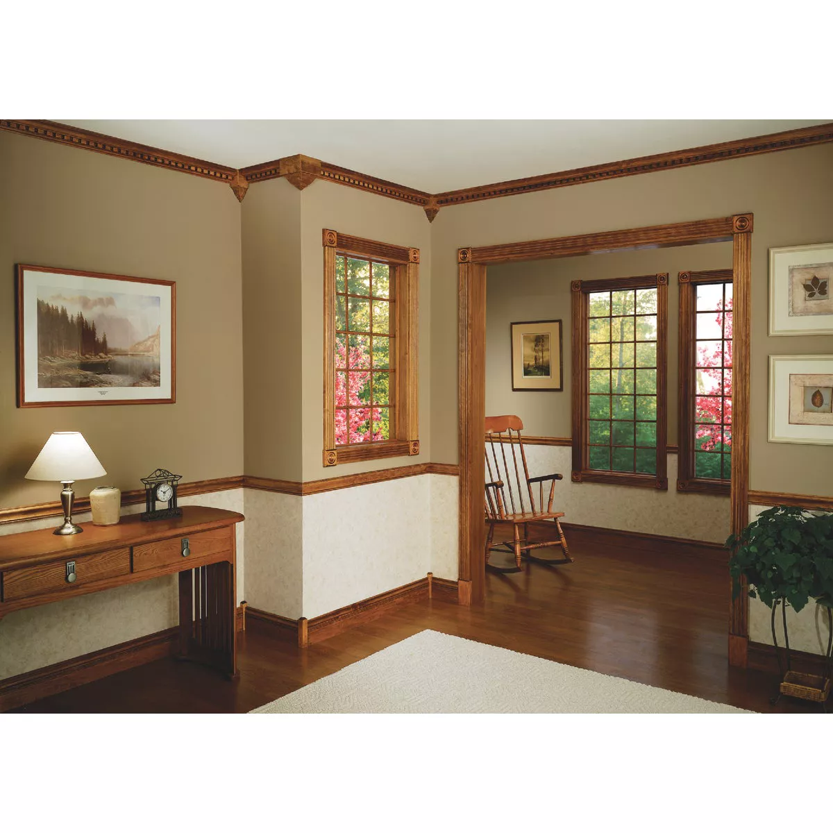House of Fara 7/16 In. W. x 3 In. H. x 7 Ft. L. Natural Pine Fluted ...