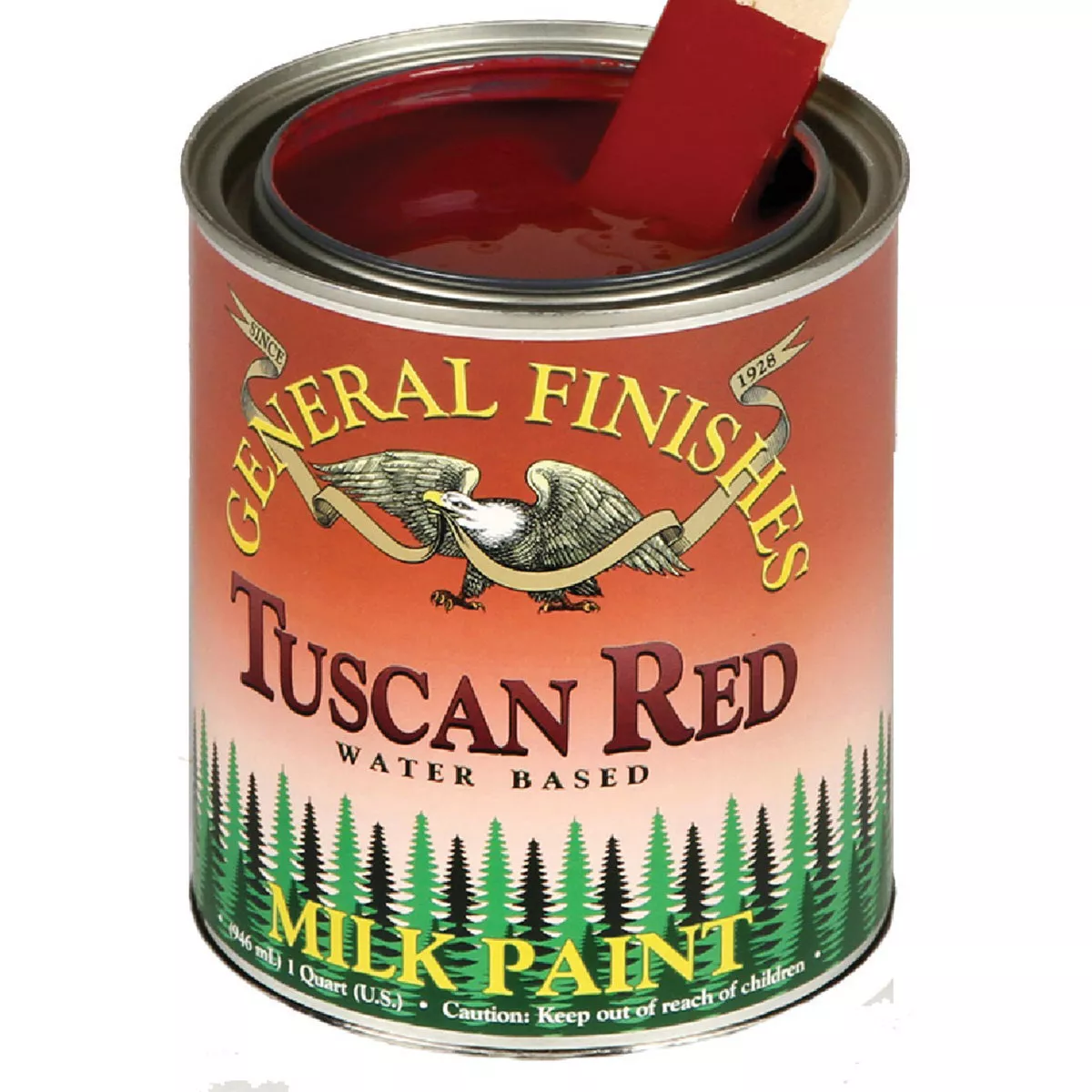 General Finishes Tuscan Red Satin Milk Paint, 1 Qt., 196-525 | True ...