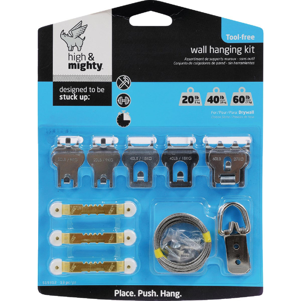 High and Mighty 20 Lb. to 60 Lb. Picture Hanger Kit (13-Piece) | Do it Best