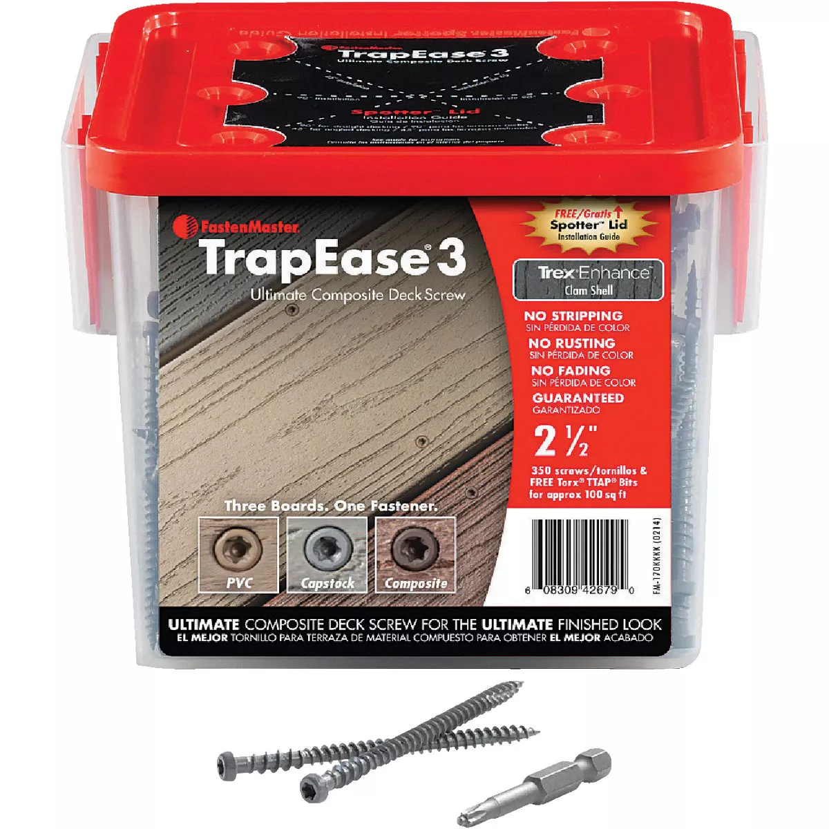 Fastenmaster TrapEase #10 x 2-1/2 In. Gray Ultimate Composite Deck ...