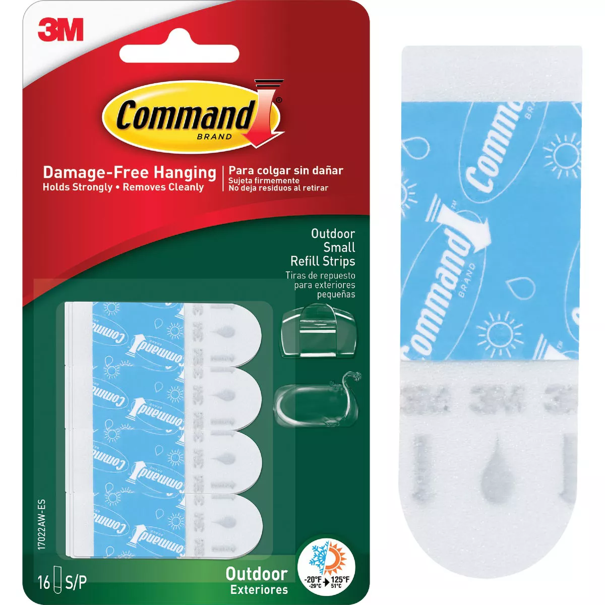Command Outdoor Small Adhesive Strip, 16 Strips | Do it Best