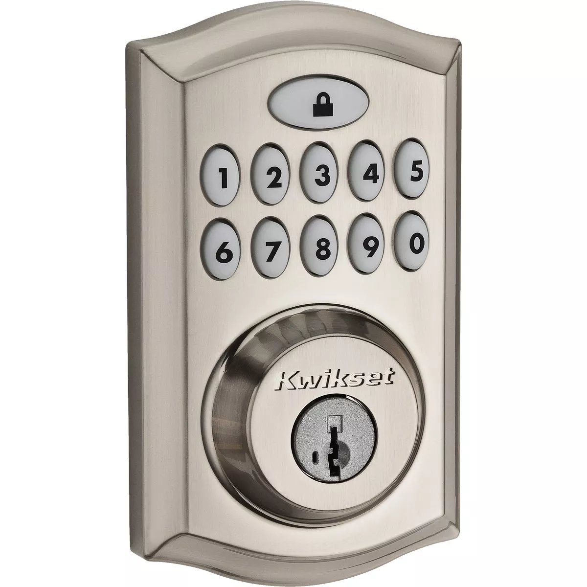Kwikset SmartCode Traditional Satin Nickel Electronic Deadbolt | Do it Best
