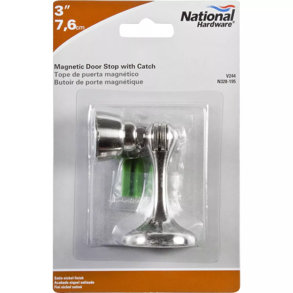 National Hardware Satin Nickel Magnetic Rigid Door Stop | Do it Best