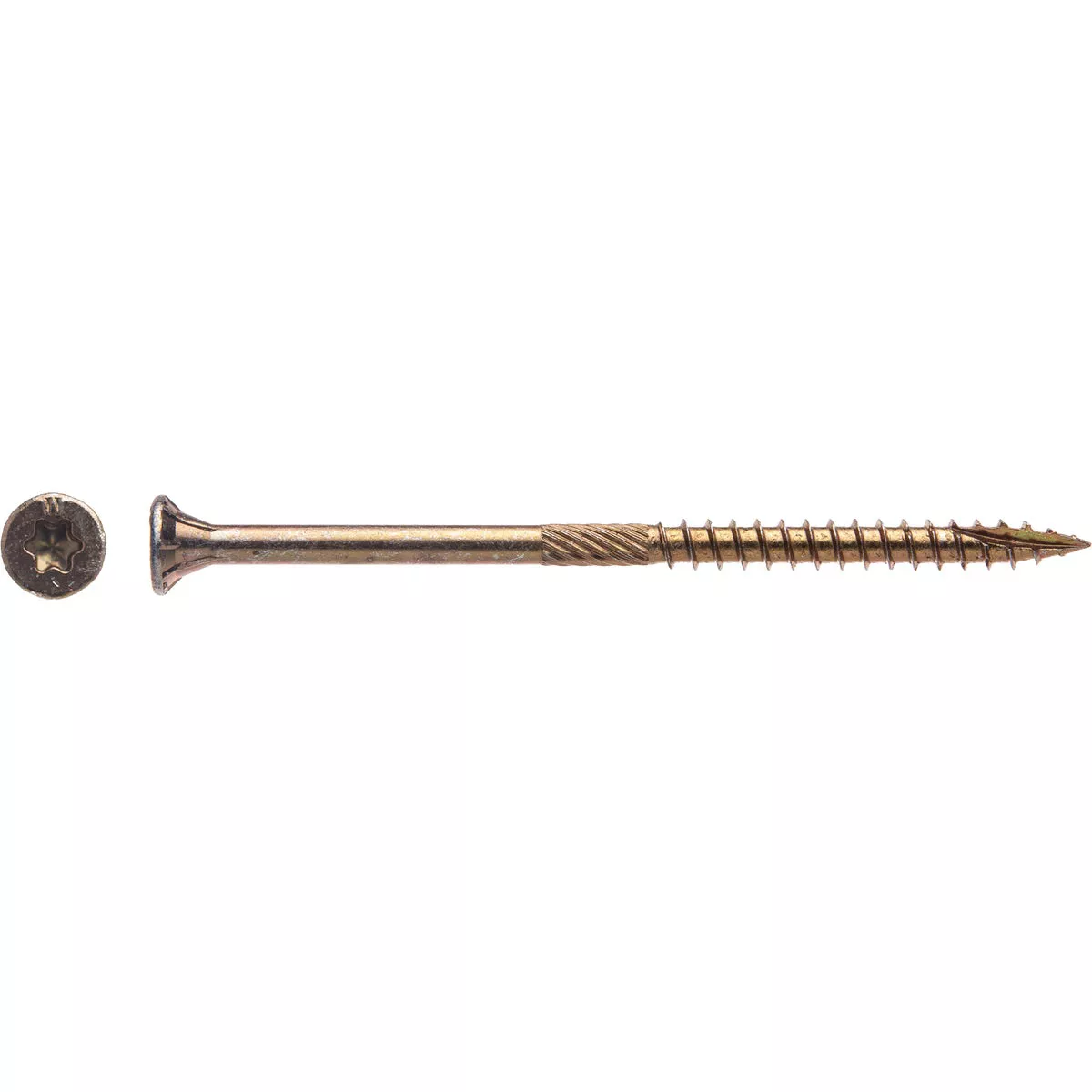 Big Timber #9 x 3-1/8 In. Yellow Zinc Flat Head Wood Screw (375 Ct., 5 ...