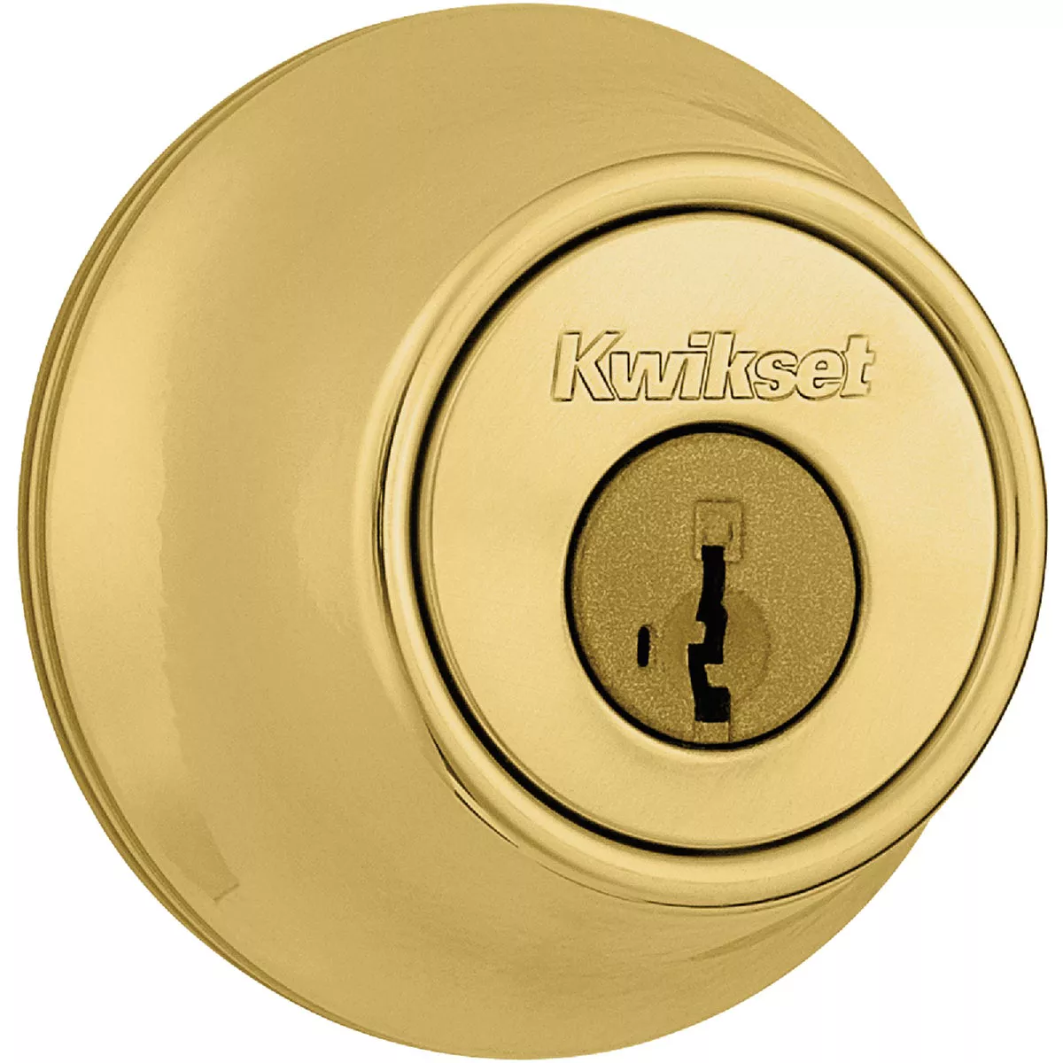 Kwikset 660 Single Cylinder Deadbolt with SmartKey, Polished Brass | Do ...